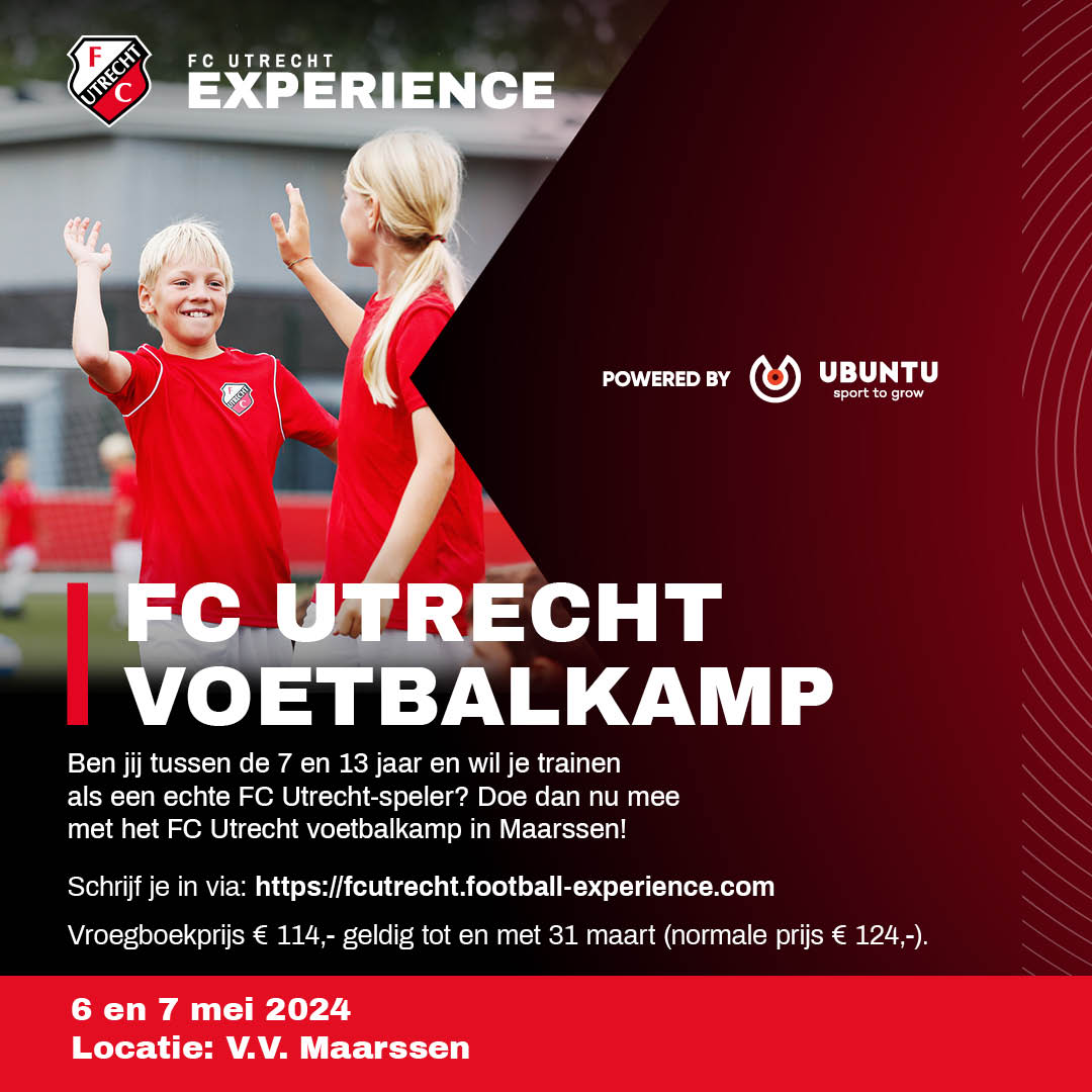 FC Utrecht Voetbalkamp bij VV Maarssen!